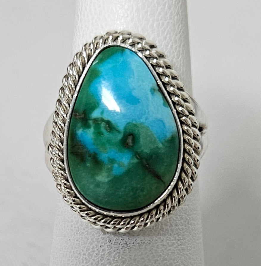 922 Sonoran Gold Turquoise with twist Ring — Turquoise Tortoise Gallery